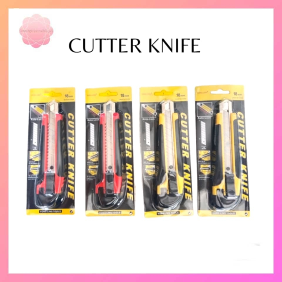 Utility Cutter Knives Blade Retractable Utility Knife 18mm | Shopee ...