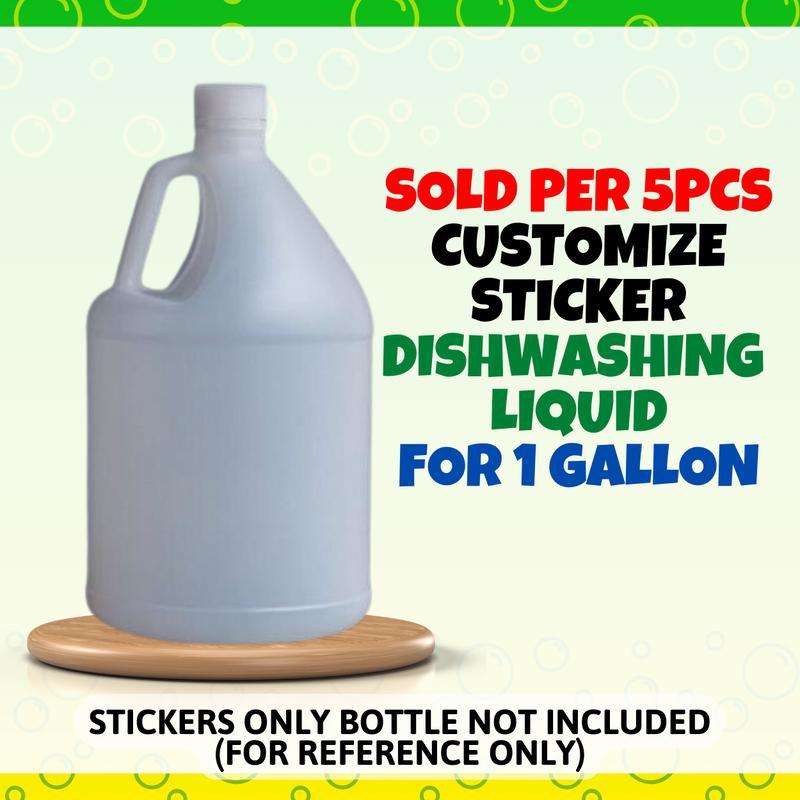5pcs STICKER Labels for Dishwashing Liquid 1 Gallon | Shopee Philippines