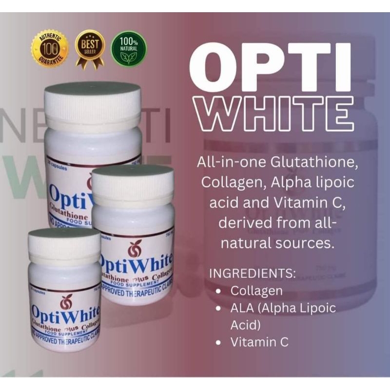 Opti white glutathione plus collagen (food supplement) | Shopee Philippines