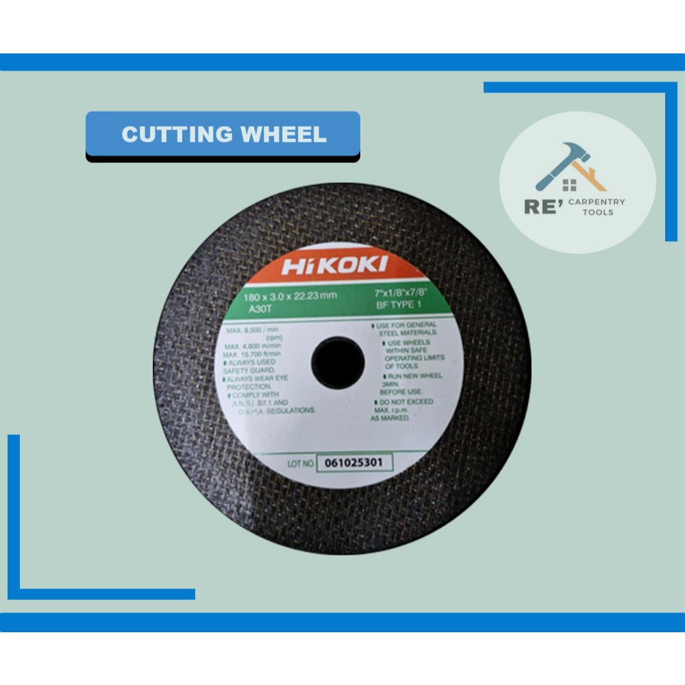 Hitachi/Hikoki 7" Cutting Wheel 100% Original~ | Shopee Philippines