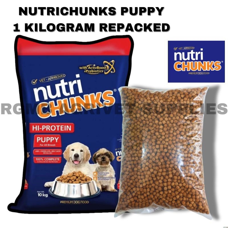 Nutri Chunks Hi-Protein Puppy Lamb, Chicken Liver, and Milk Flavor 1kg | Shopee Philippines