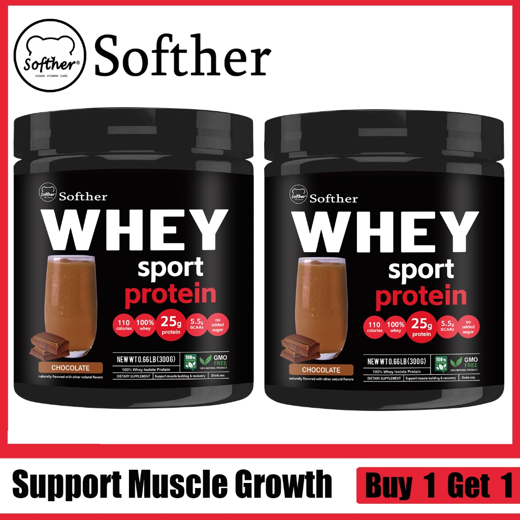 Softher 100% Whey Protein Powder BCAA Supplement Muscle Building Losing ...