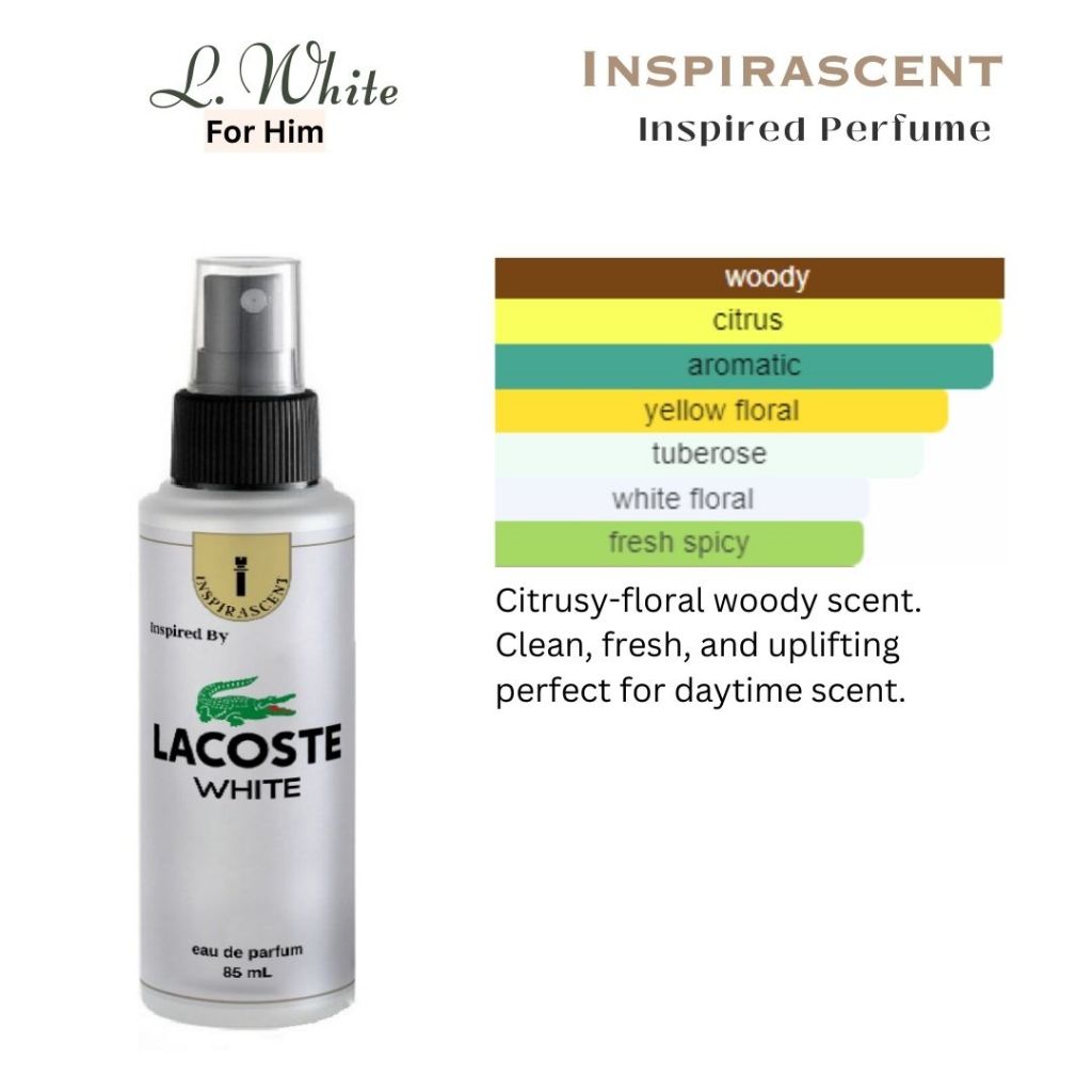 LACOST WHITE Long-lasting Inspired Perfume 85 mL | Shopee Philippines