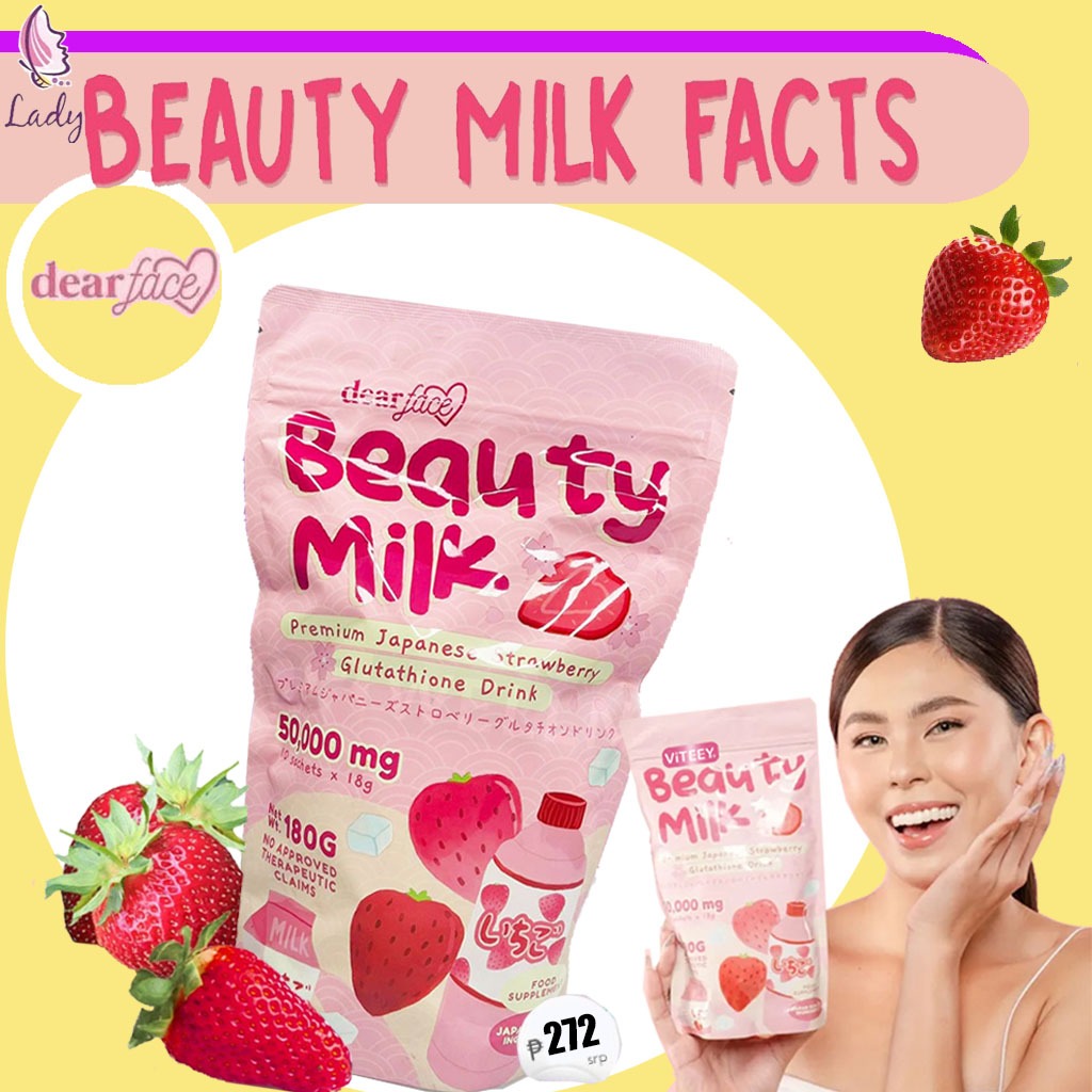 DEAR FACE Beauty Milk Collagen Drink FDA Approved 10 Sachets 180g ...