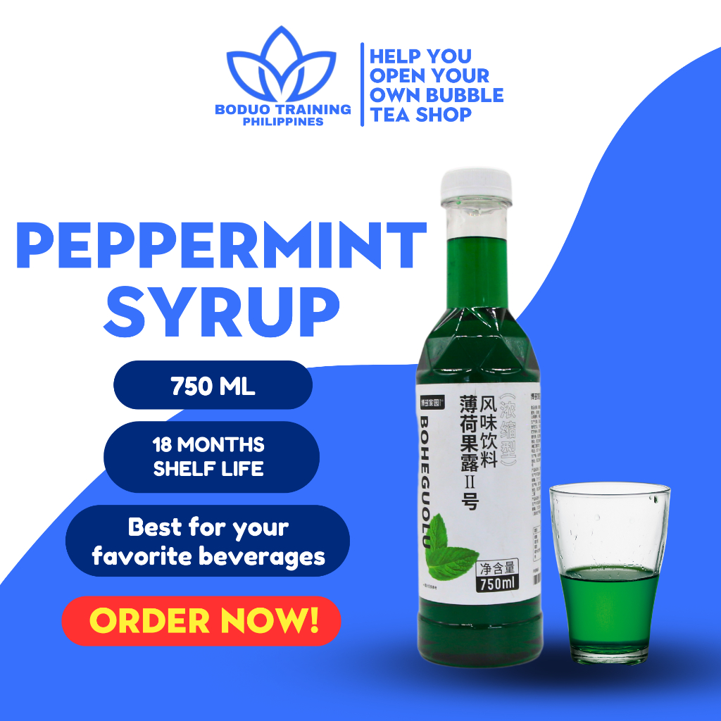 Peppermint Concentrated Syrup for Milk tea Soda Cocktail Fruit Shop ...