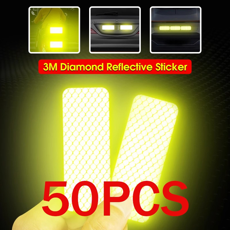 【50 PCS】Reflectorized Sticker Sticker For Motorcycle Warning Sticker ...