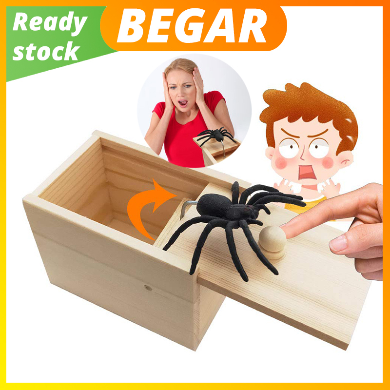 Spider Scare Prank Box Rubber Spider Scary Box Prank Jump Out Spider ...