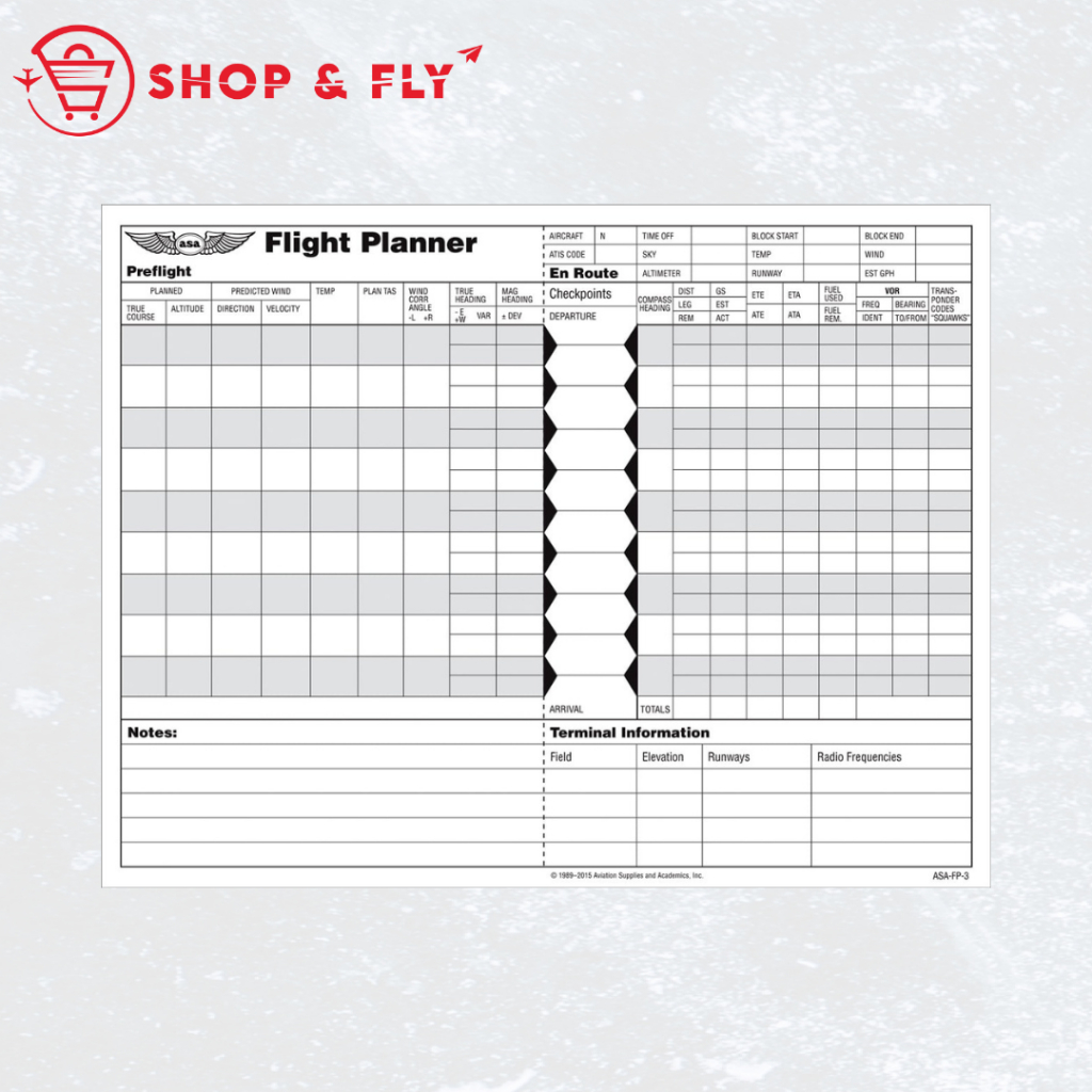 ASA PRE-FLIGHT PLANNER ORIGINAL | Shopee Philippines