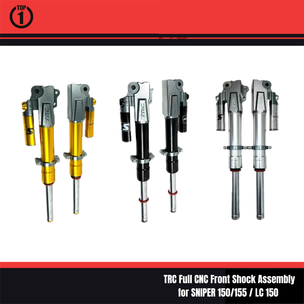 TOP1 TRC Full CNC Front Shock Assembly for SNIPER 150/155 / LC 150 ...