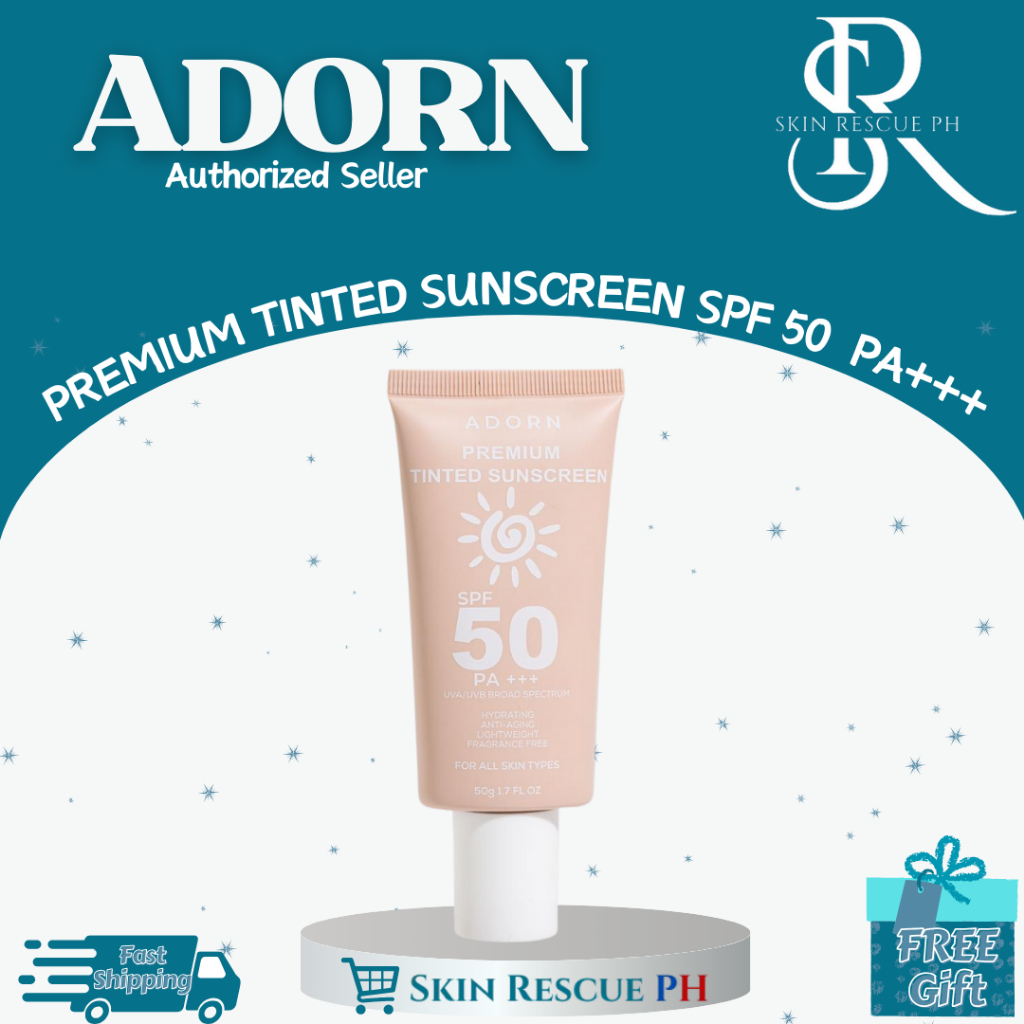 ADORN Premium Tinted Sunscreen SPF 50 | Hydrating & Brightening UV ...