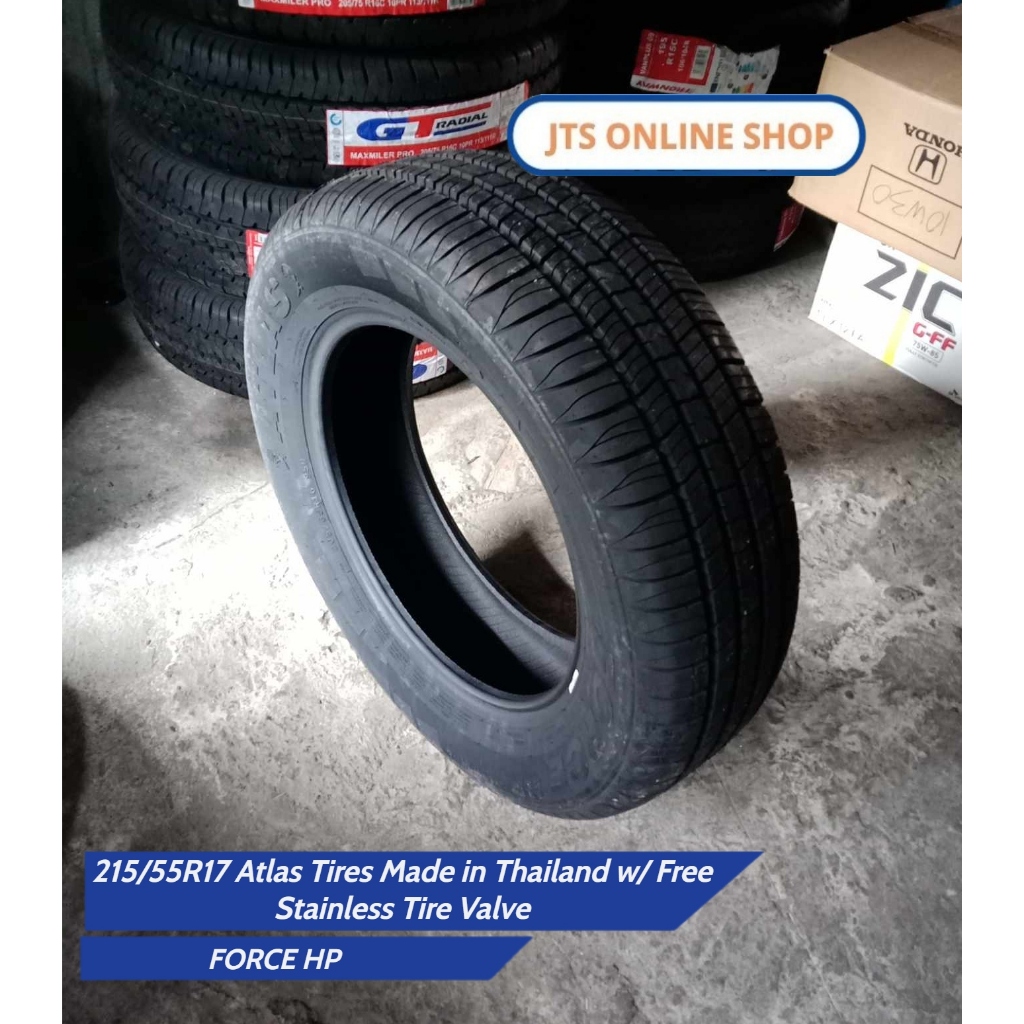 215/55R17 Atlas Tires Made in Thailand w/ Free Stainless Tire Valve | Shopee Philippines