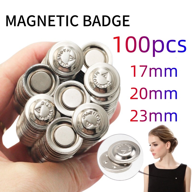 COD 100Pcs 17mm/20mm/23MM Round Magnet/Magnet Pin/Small Magnets For Diy ...