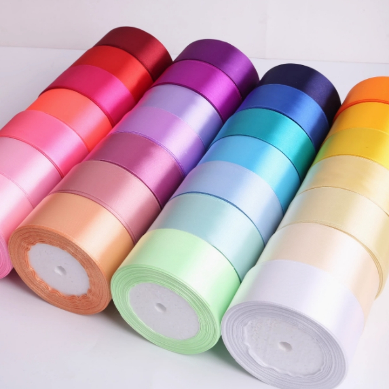 25 yards/roll 4cm Satin Ribbon Roll Gift Packaging Ribbon Flower Making ...