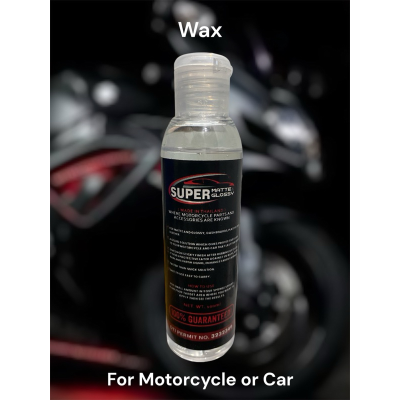 SUPER MATTE AND GLOSSY SOLO wax for motorcycle and Car | Shopee Philippines