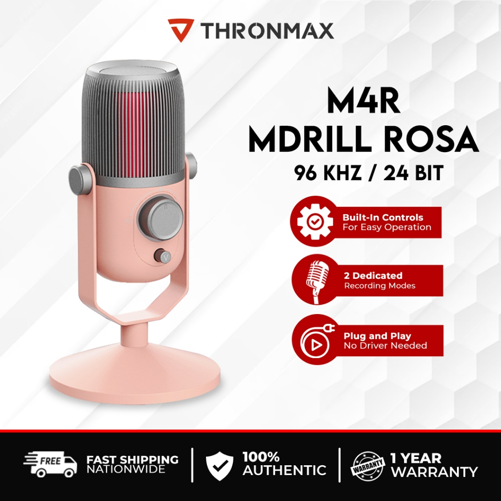 THRONMAX M4R ROSA MDrill Zero Plus Edition USB Microphone (Pink ...