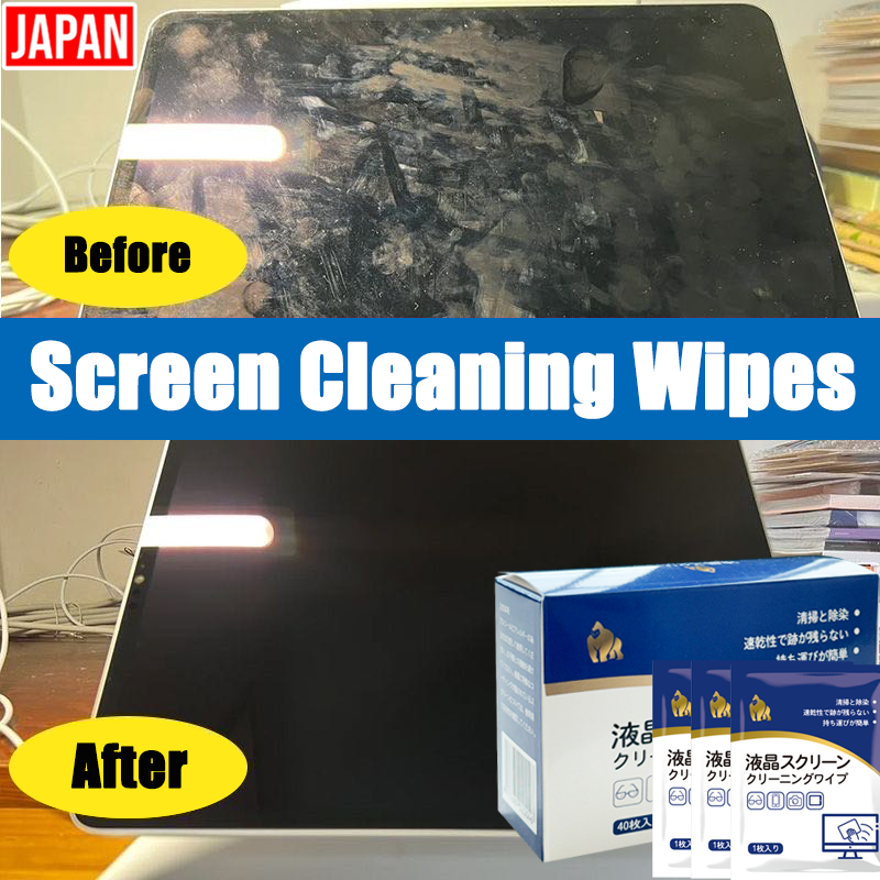 Japan Big Screen Cleaner Wet Wipes for Laptop Computer Screen TV LCD ...