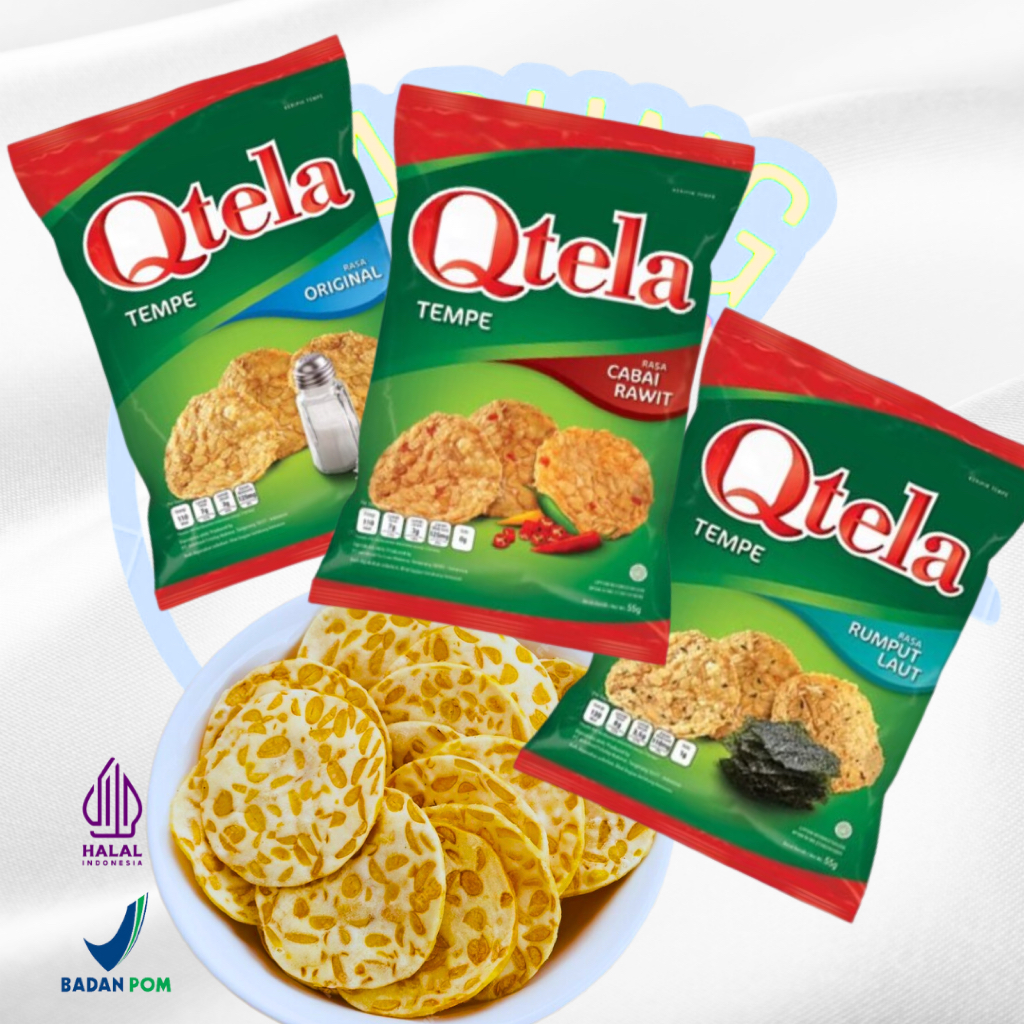 Indonesia Qtela Tempe Original Cabe Rawit Rumput Laut 55G Indonesian ...