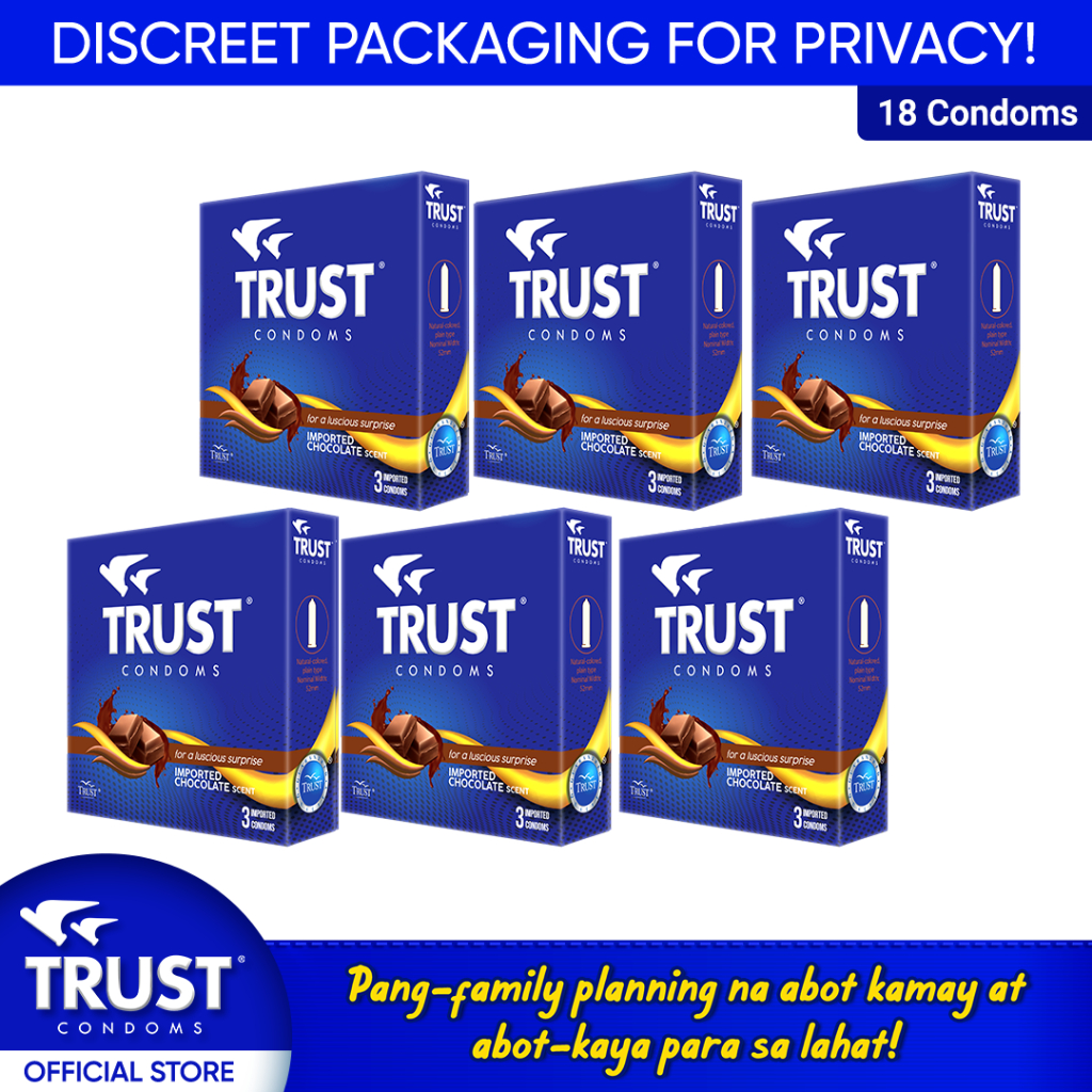 Trust Impt Chocolate Scent Condom by 3's, Pack of 6 | Shopee Philippines