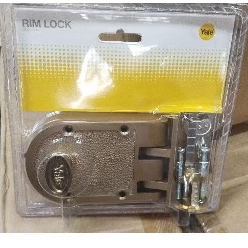 Yale rim lock deadlock for sliding doors and swing door v198gl gold ...