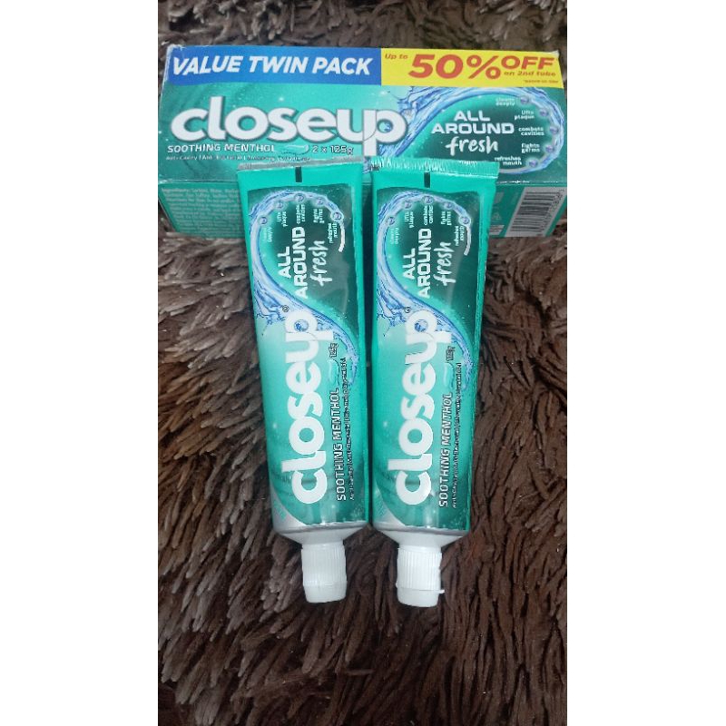 Close up Value Twin Pack All Around Fresh Soothing Menthol Toothpaste ...