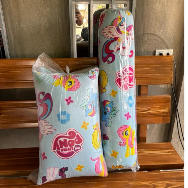 3in1 Uratex foam unan LITTLE PONY DESIGN (2pcs unan &1 bolster ...