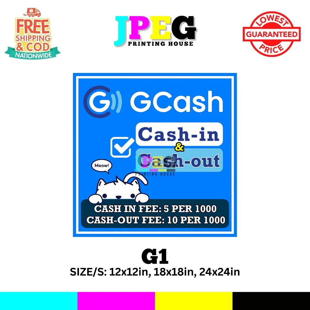 NEW!! GCASH G1 Tarp Cash in/Out with RATE High Quality Tarpaulin SQ1 ...