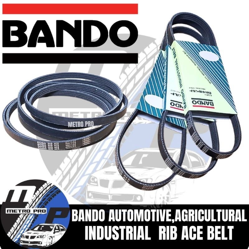 BANDO Automotive Rib Ace Fanbelt(4PK)Oil And Heat Resistant ORIGINAL ...