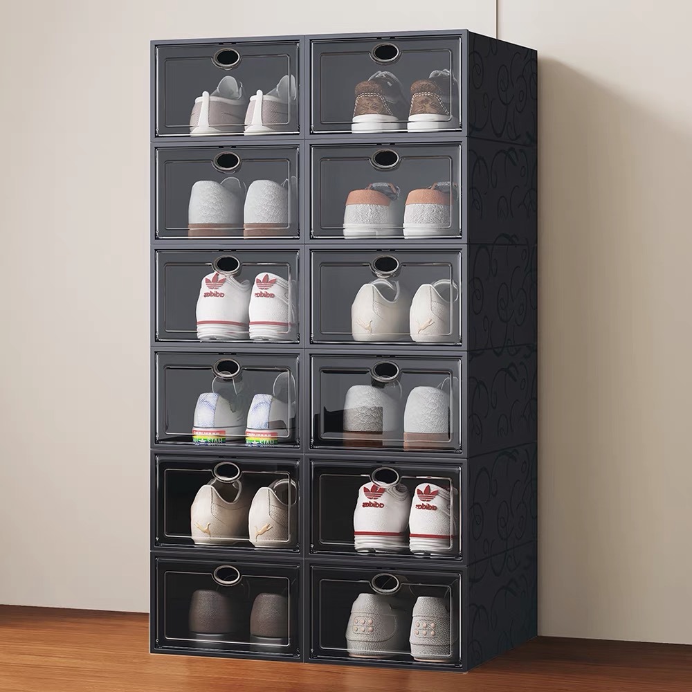 Big Size Foldable Shoe Organizer Colorful Shoe Box Storage Stackable Shoe Rack Organizer COD ...