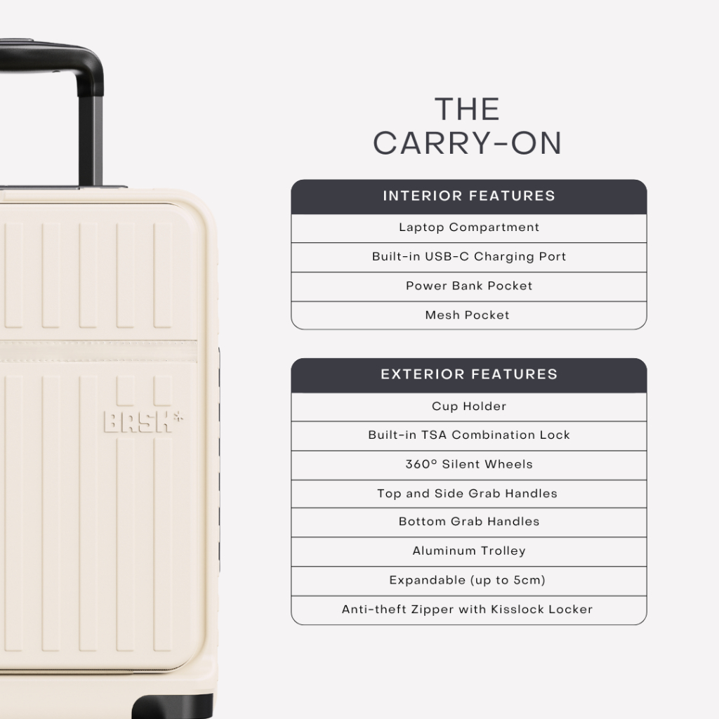 BASH Gateway Luggage Collection in Bone | Shopee Philippines