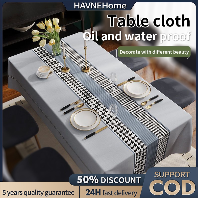 【COD】Pvc Table Cloth Cover Table Mantle Waterproof Oilproof Decorative ...