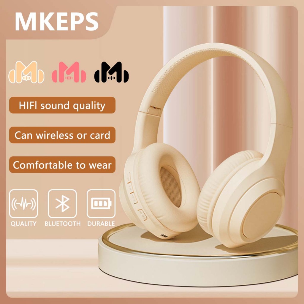 MKEPS M6 Wireless Bluetooth Headset Noise reduction Headphones With Mic ...