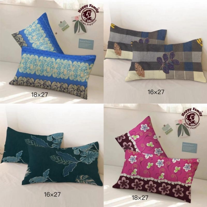 2 pcs /set pillow case poly cotton 18x28 inches & 16x27 inches size ...