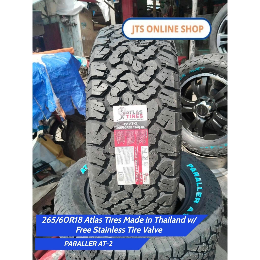 265/60R18 Atlas Tires Made in Thailand w/ Free Stainless Tire Valve | Shopee Philippines
