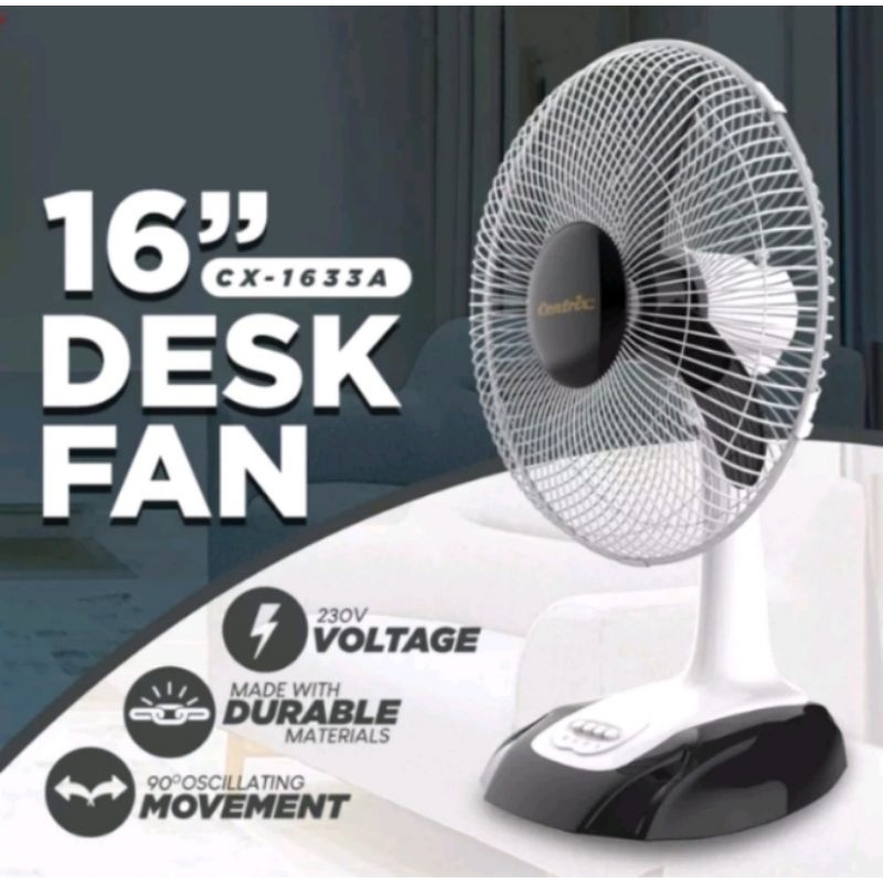 16" CENTRIX DESK FAN/ 3-Banana Blade { CX-1633A } | Shopee Philippines