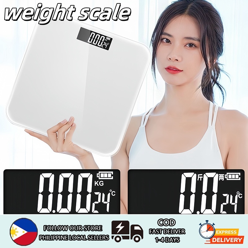 Digital Weighing Scale Health Electric Human Large Tempered Glass LED ...
