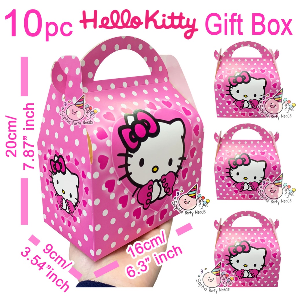 10pc Hello Kitty Donut Box for Takeout Gift Giveaway Happy Meal Box ...