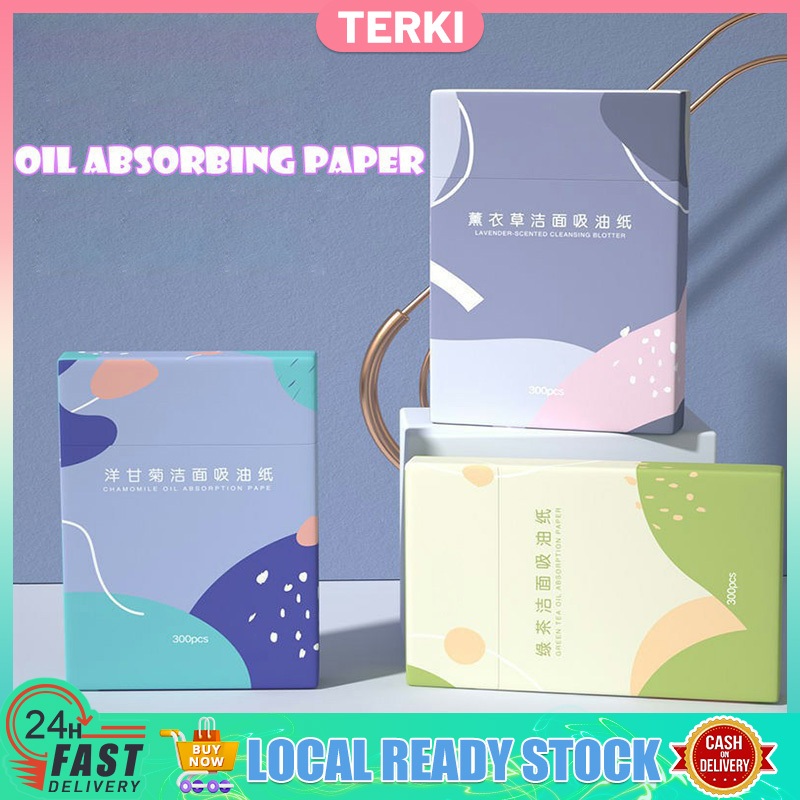 300pcs Natural Green Tea Oil Absorbing Tissues Oil Control Face ...