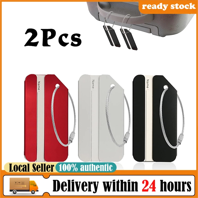 2pcs Aluminum Luggage Tag with Name ID Card Perfect to Quickly Spot ...