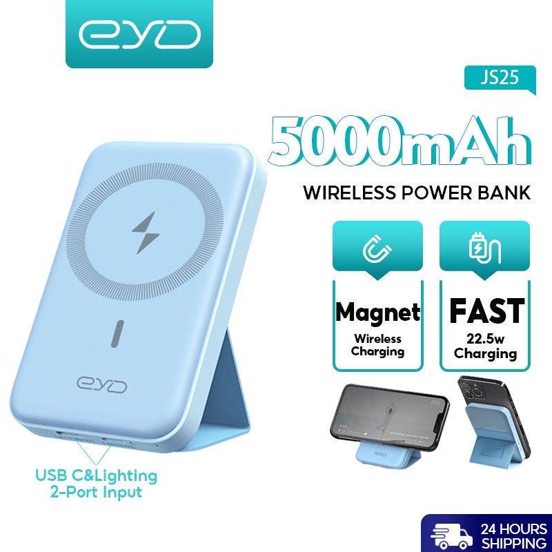 EYD JS25 Magnetic Wireless Powerbank 15W Fast Charging Foldable Power ...