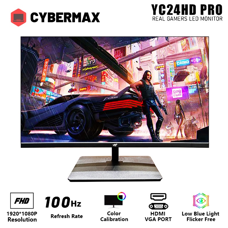 YGT YC24HD Pro 24 Inch PC Monitor 1080 FHD IPS 100Hz Desktop Computer ...