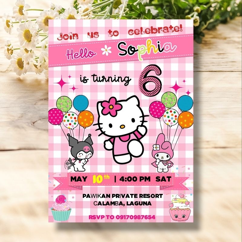 Hello Kitty Invitation - (Layout Only) | Shopee Philippines