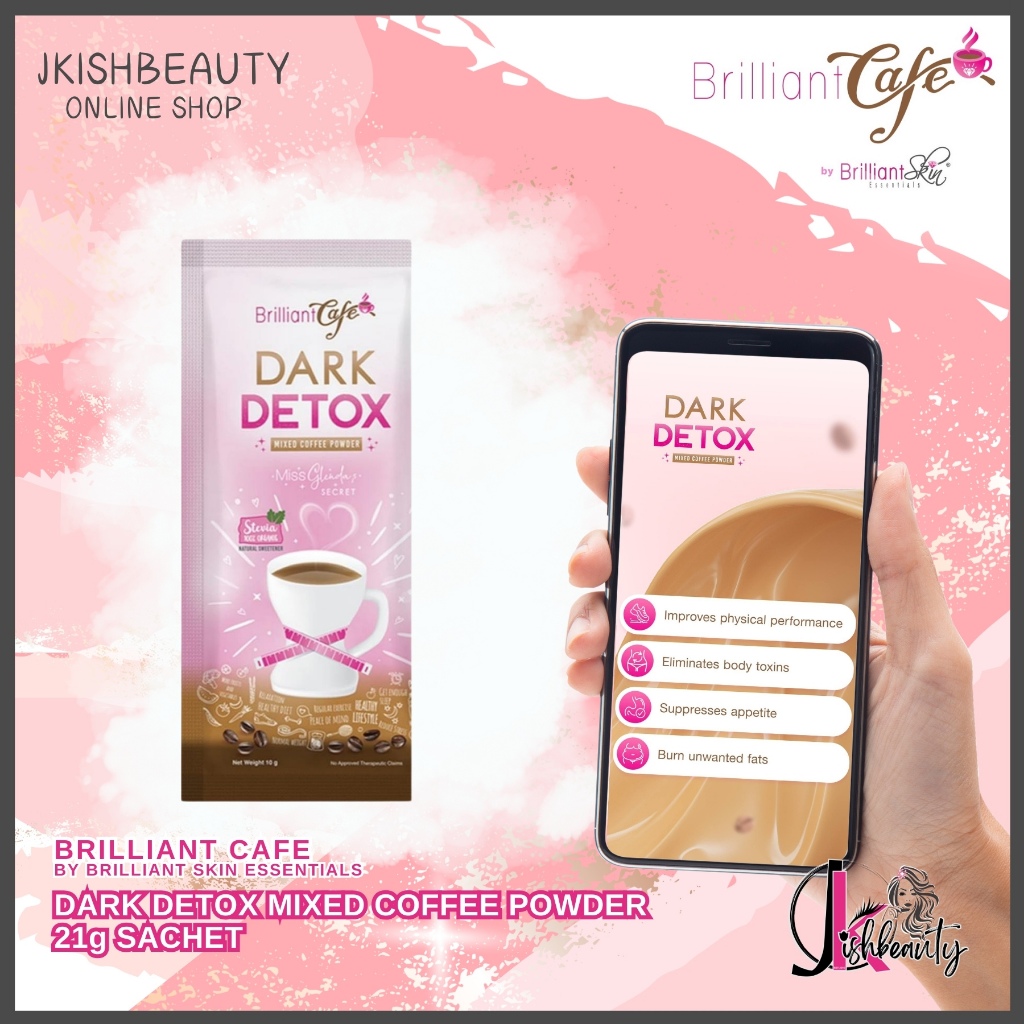 Brilliant Cafe Dark Detox Powder Mixed Coffee Sachet | Shopee Philippines