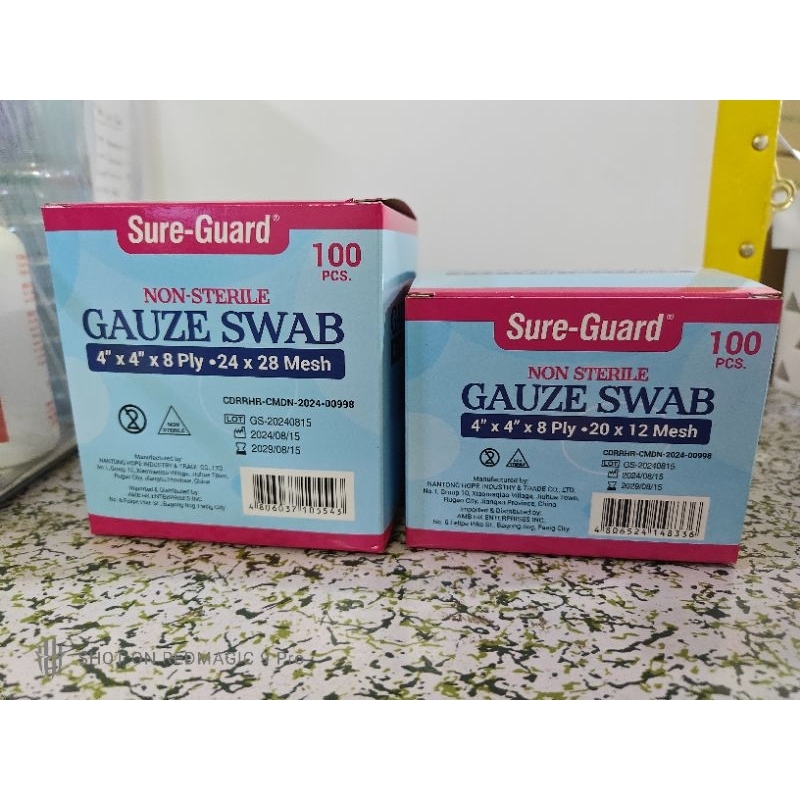 Gauze Pad Non Sterile Sureguard 4x4x8fly 20x12Mesh 100pcs | Shopee ...