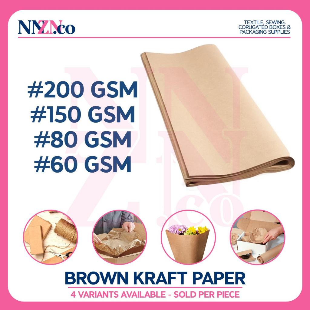 NNZN Brown Kraft Paper Arts and Kraft Paper for Gift Wrap Packaging ...