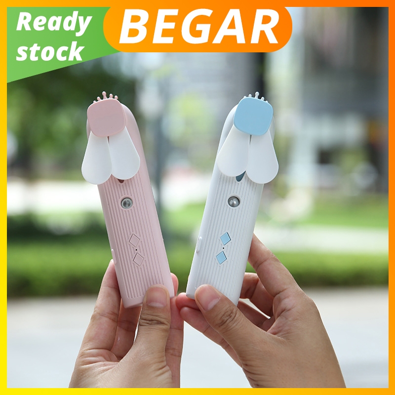 2 In 1 Mini Fan Hand Held Water Spray Mist Hand Fan Air Cooler Fan ...
