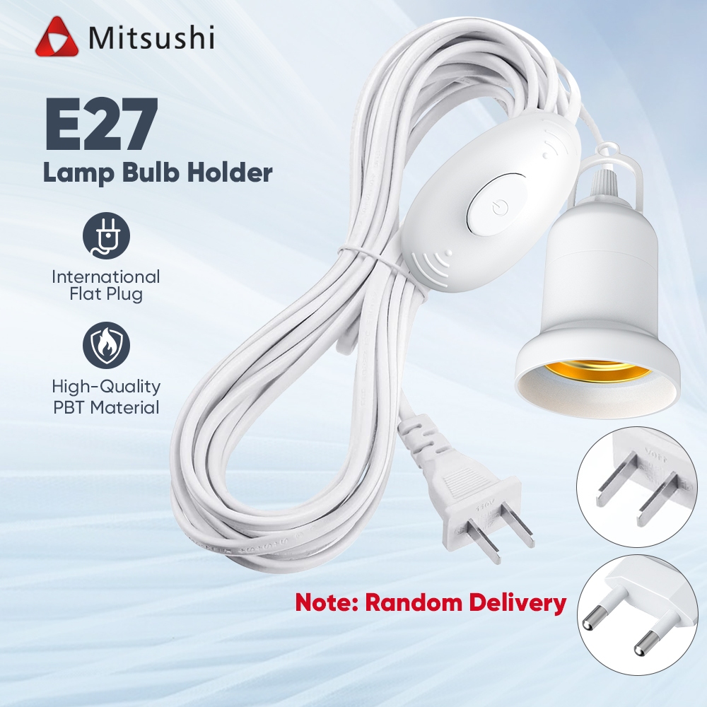 Mitsushi E27 Lamp Bulb Holder with Switch LED Light Bulb Extension ...
