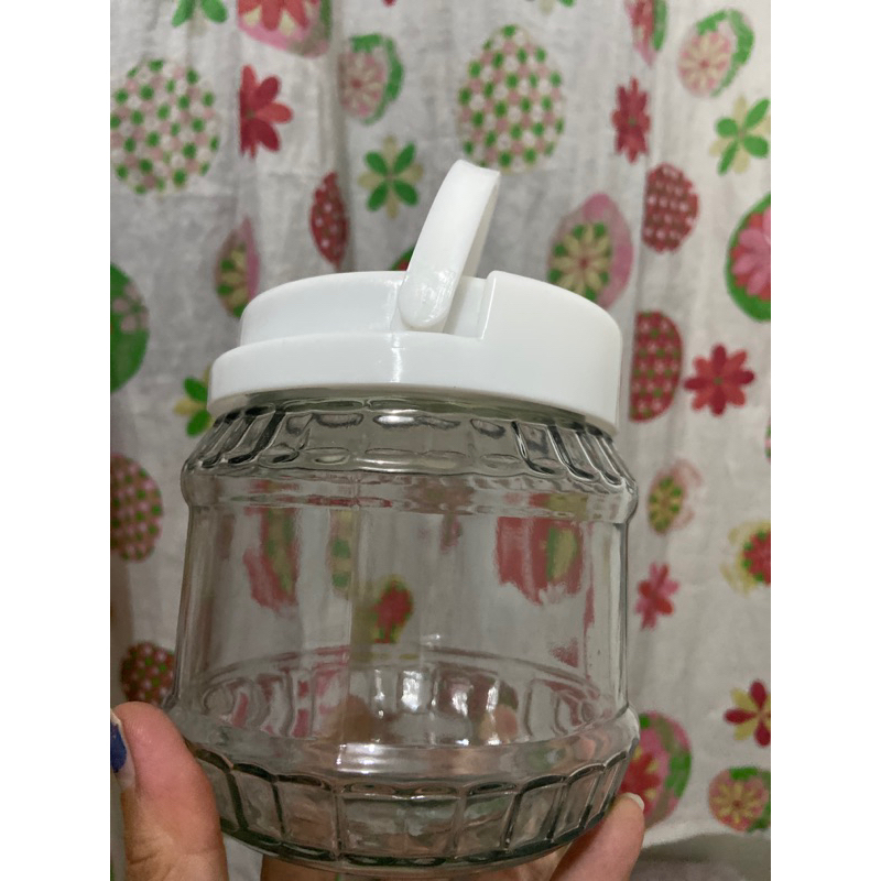 Glass Jar garapon with white cover from England | Shopee Philippines