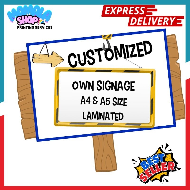 CUSTOMIZE SIGNAGE LAMINATED | Shopee Philippines