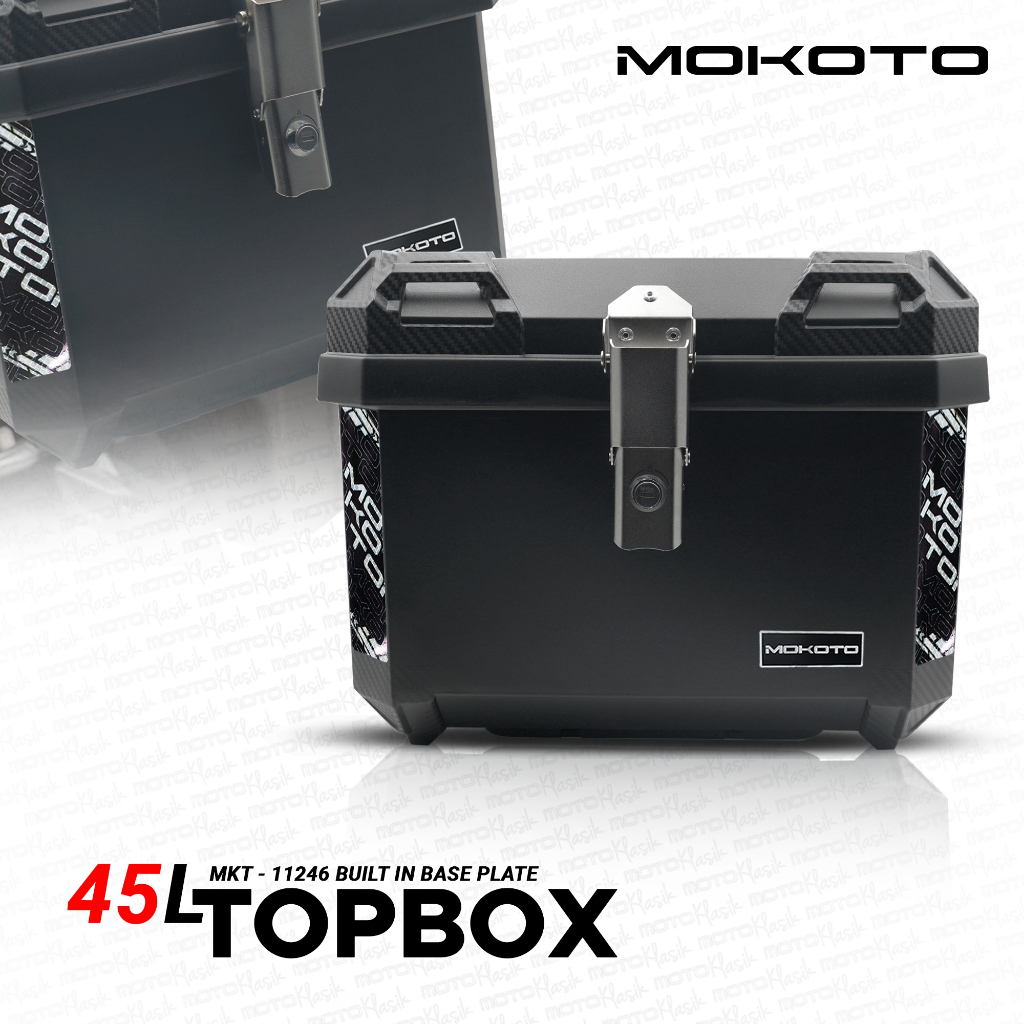 MOKOTO 45L POLYPROPYLENE (PP) TOP BOX BUILT-IN BASE PLATE MKT-11246 ...