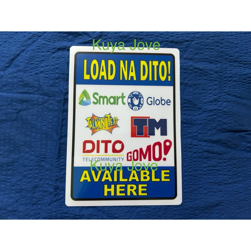 Smart Globe Load Na Dito PORTRAIT SIGNAGE | Shopee Philippines
